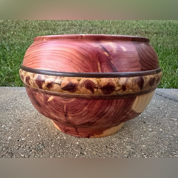 Kitchen | Handmade Handcrafted Segmented Wooden Decorative Bowl Cedar ...